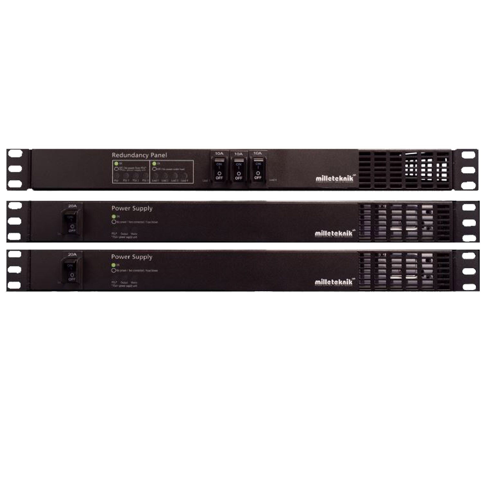 19″ rack power supply 24V 15A – Milleteknik